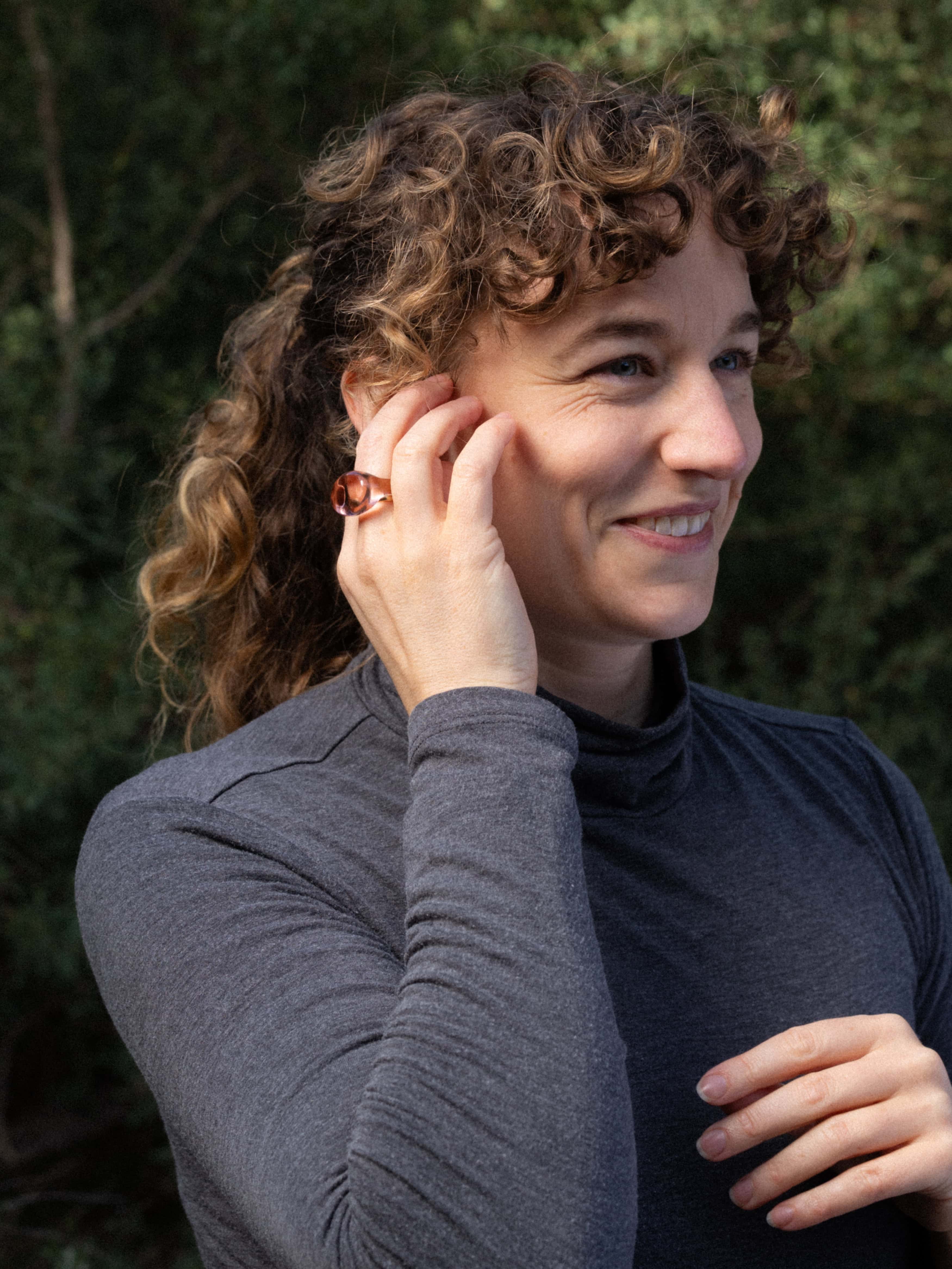 Rose Gold Signet Ring – Sarah Dingwall Glass Artist